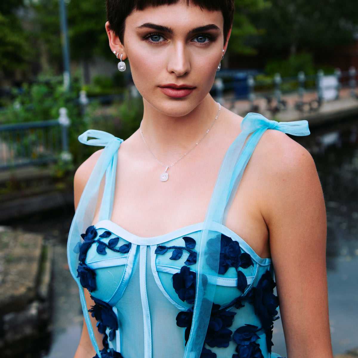 BELLA | CONTRAST FALLEN PETAL BALL GOWN PROM DRESS – CJE Prom